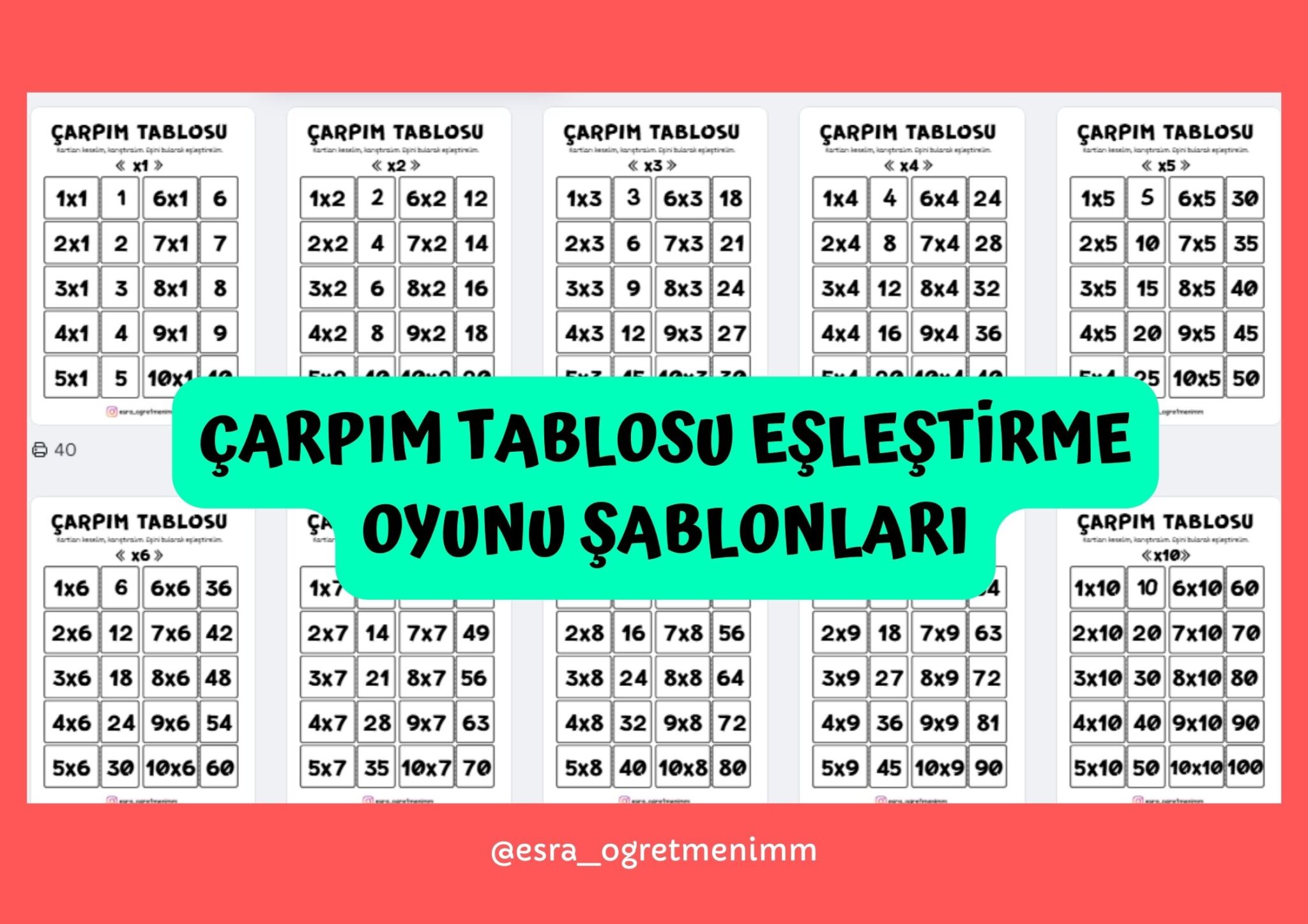 Çarpım Tablosu Eşleştirme Oyunu