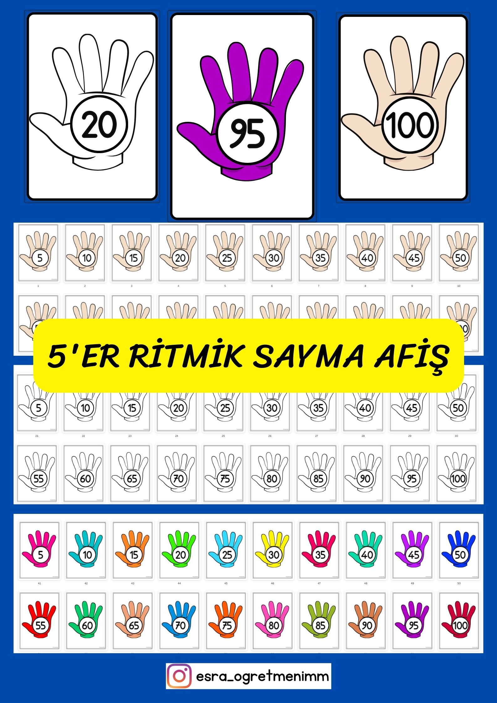 Beşer Ritmik Sayma Afiş