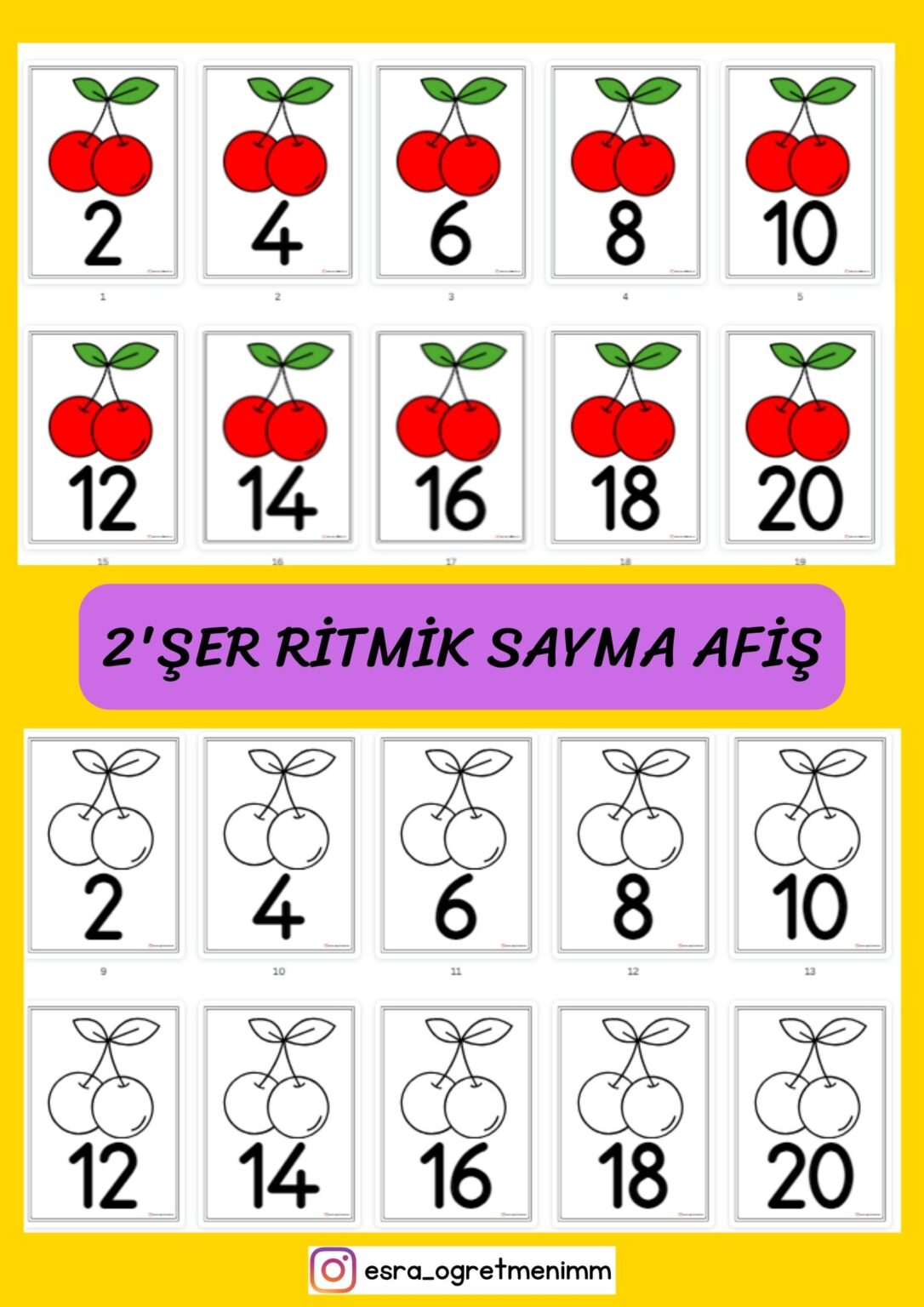 İkişer Ritmik Sayma Afiş