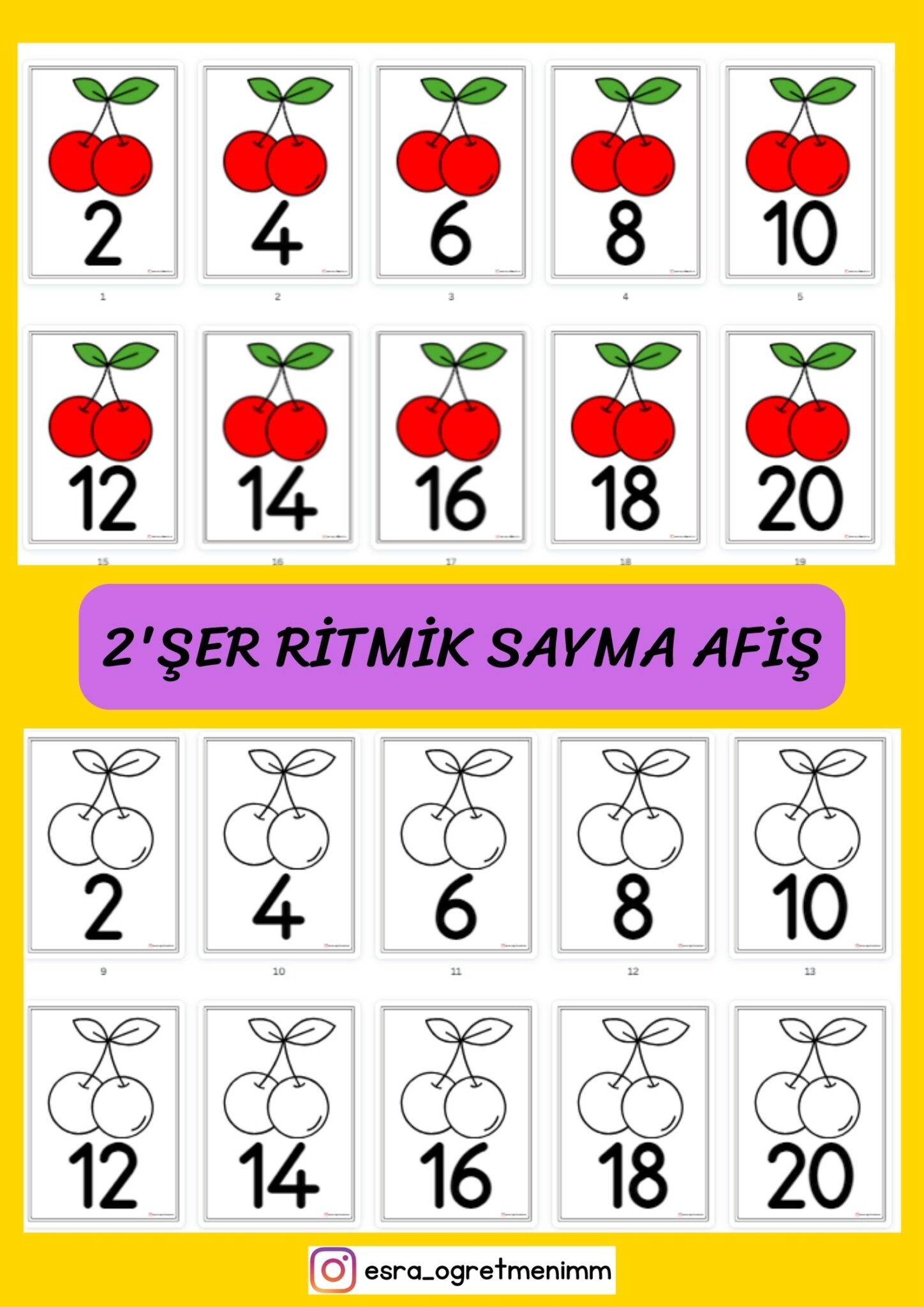 İkişer Ritmik Sayma Afiş