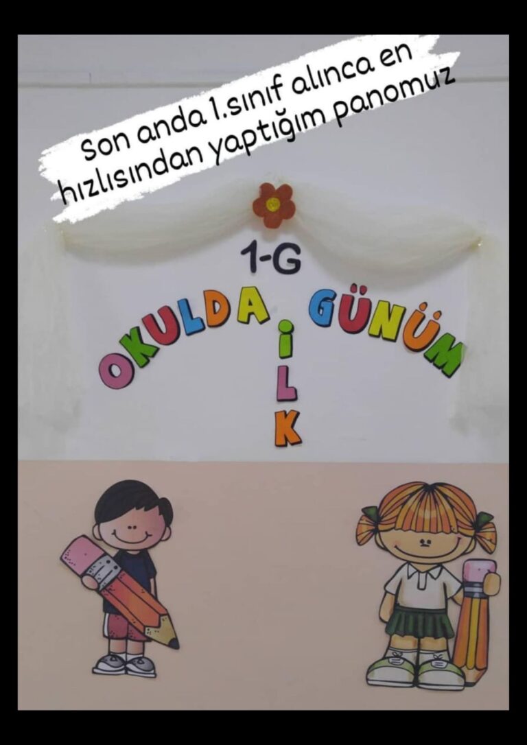 Okulda İlk Günüm Şablonu Renksiz