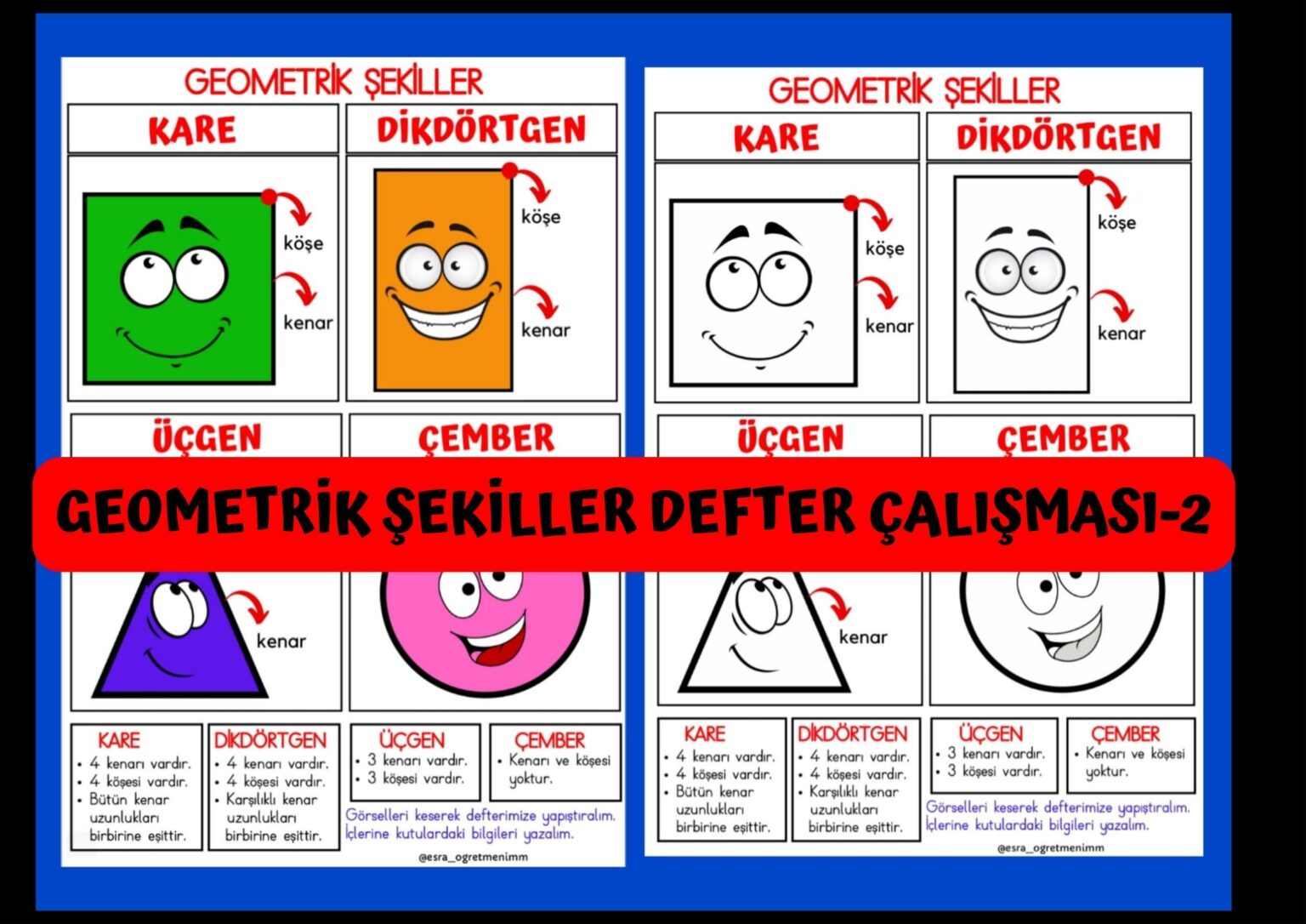 Geometrik Şekiller Defter Çalışması-2