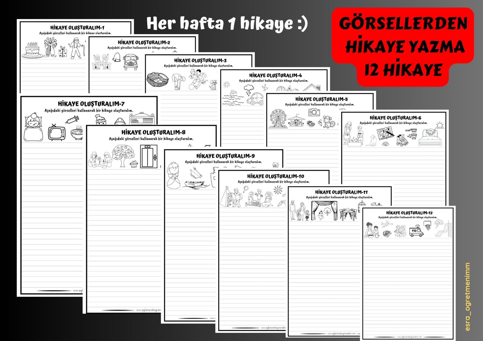 Görsellerle Hikaye Yazma | Eğlenerek Öğrenelim | Esra Sarıahmet