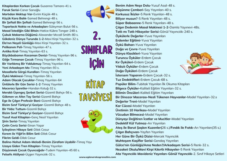 2. Sınıflar İçin Kitap Tavsiyesi | Eğlenerek Öğrenelim | Esra Sarıahmet 2. Sınıflar İçin Kitap Tavsiyesi | Eğlenerek Öğrenelim | Esra Sarıahmet