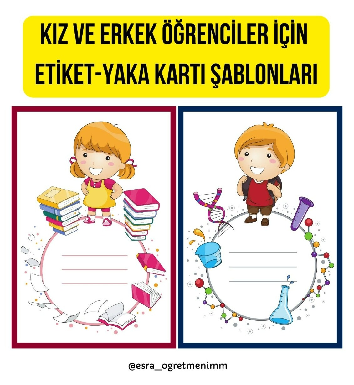 Yaka Kartı Etiket Şablonu