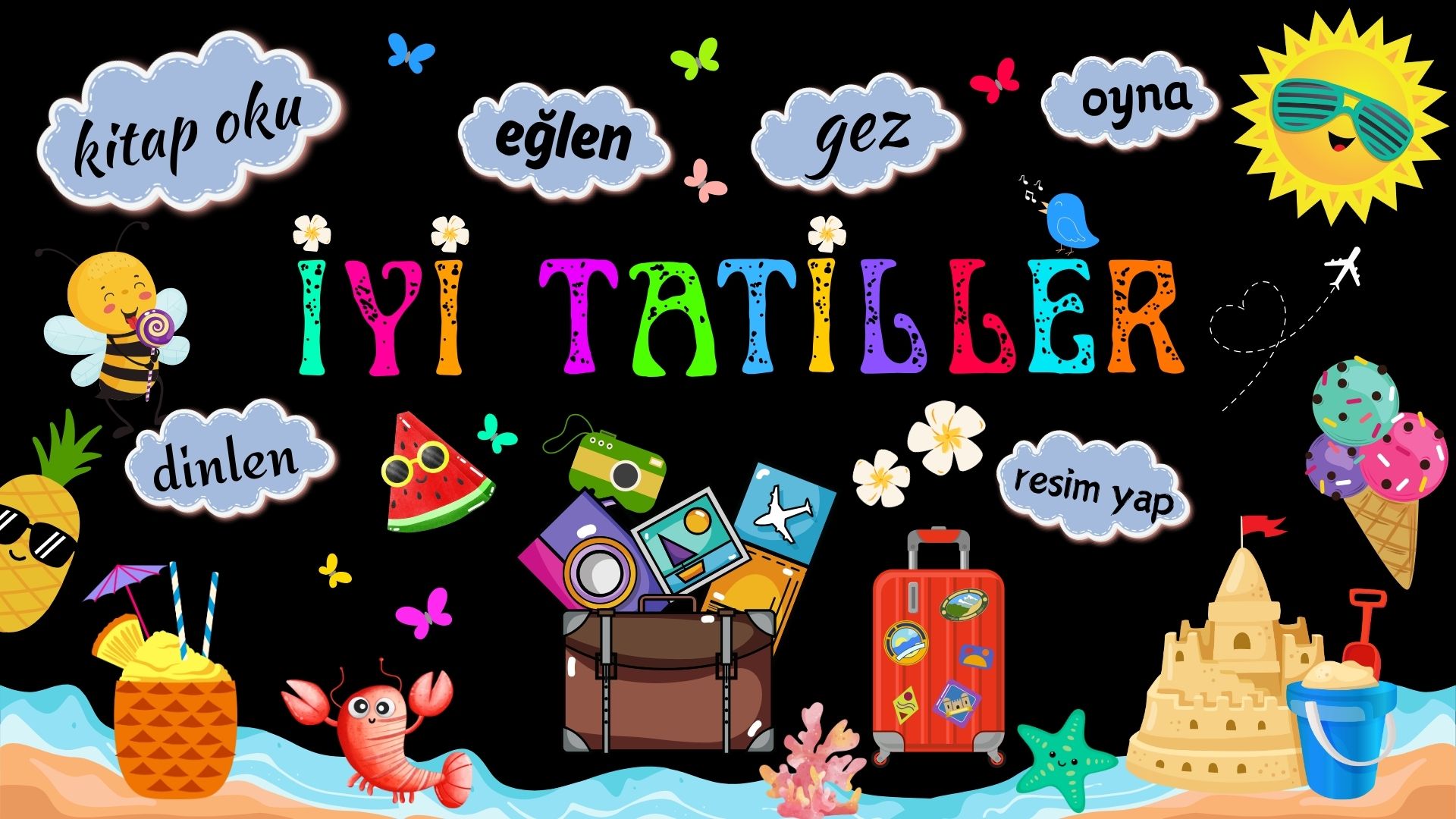 Karne Panosu Dijital Pano Yaz Temalı